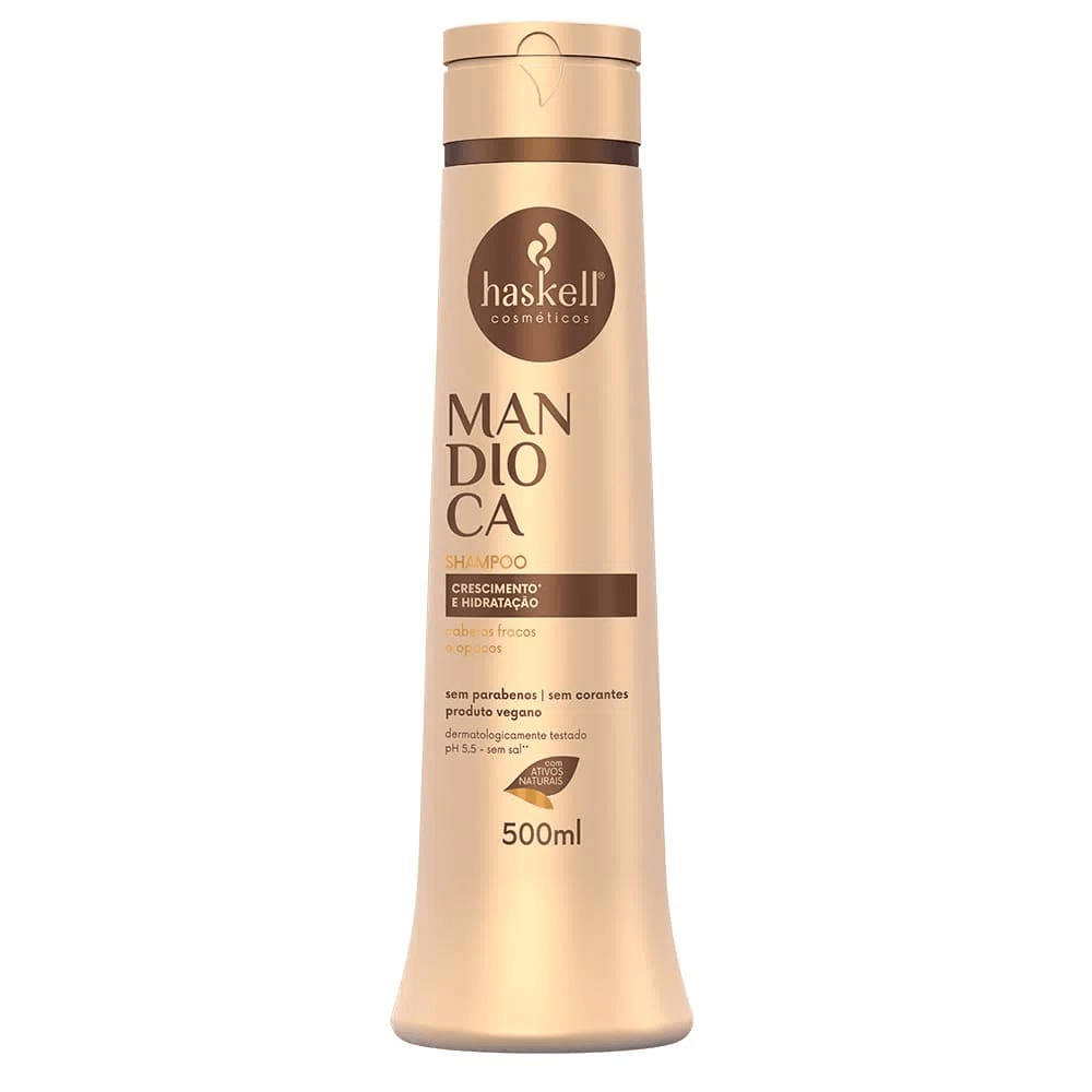 Shampoo Haskell Mandioca 500ml - Fortalecimento E Brilho - Danny Cosmeticos