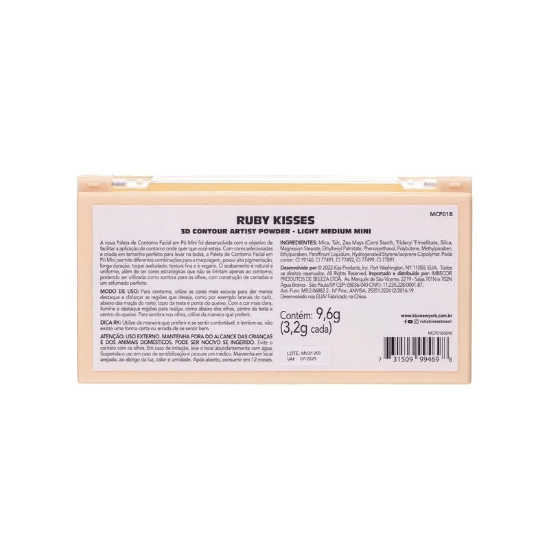 Paleta Contorno Kiss Light Med Mcp01b - Danny Cosmeticos